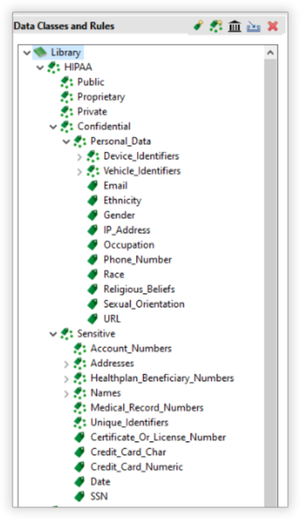 Data Class & Rule Library in IRI Workbench - IRI